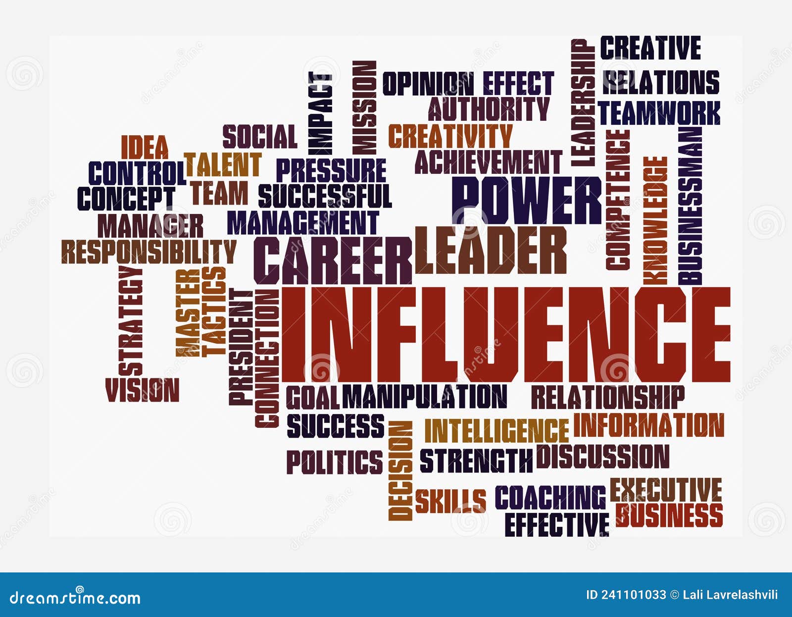 Word Cloud with INFLUENCE Concept, Isolated on a White Background Stock ...