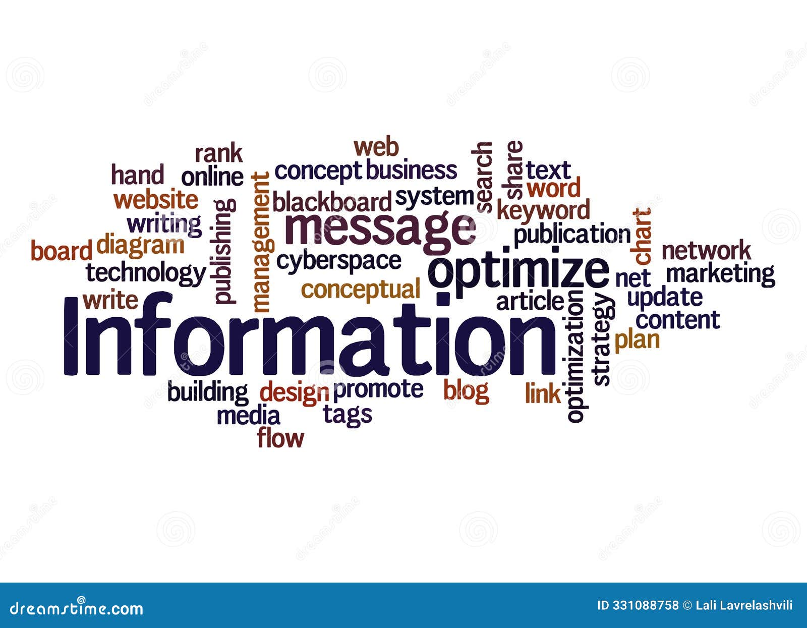 Word Cloud with INFORMATION Concept Stock Photo - Image of hand, diagram: 331088758