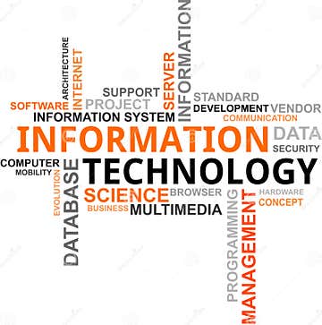 Word Cloud - Information Technology Stock Vector - Illustration of ...