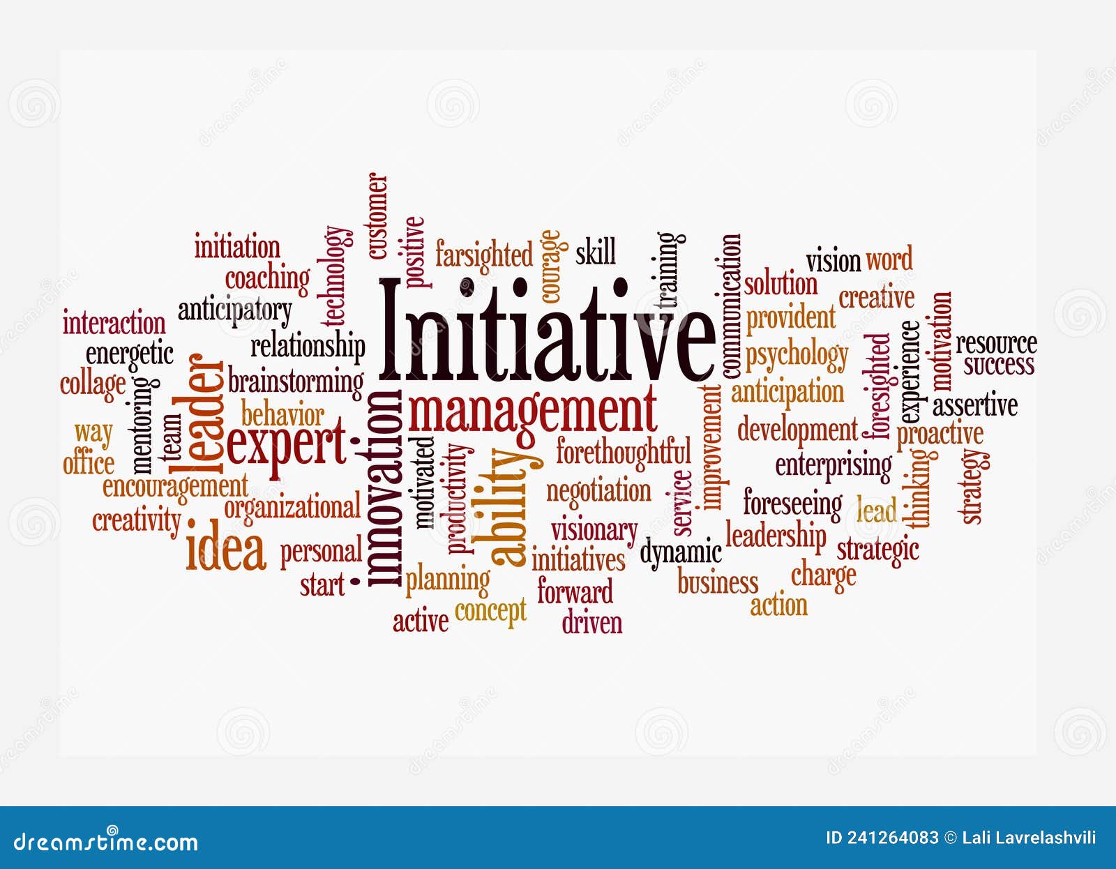 Word Cloud with INITIATIVE Concept, Isolated on a White Background ...