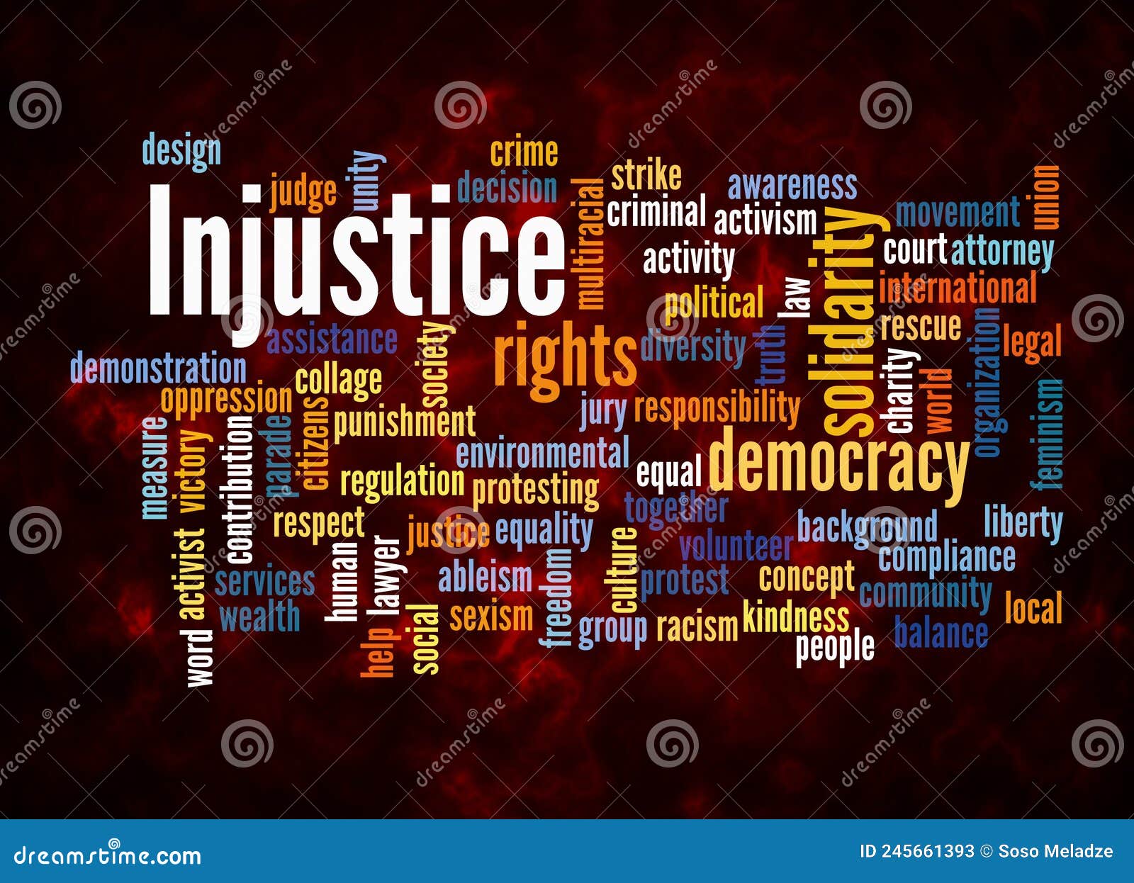 Word Cloud with INJUSTICE Concept Create with Text only Stock ... Word Cloud with INJUSTICE Concept Create with Text only Stock ...