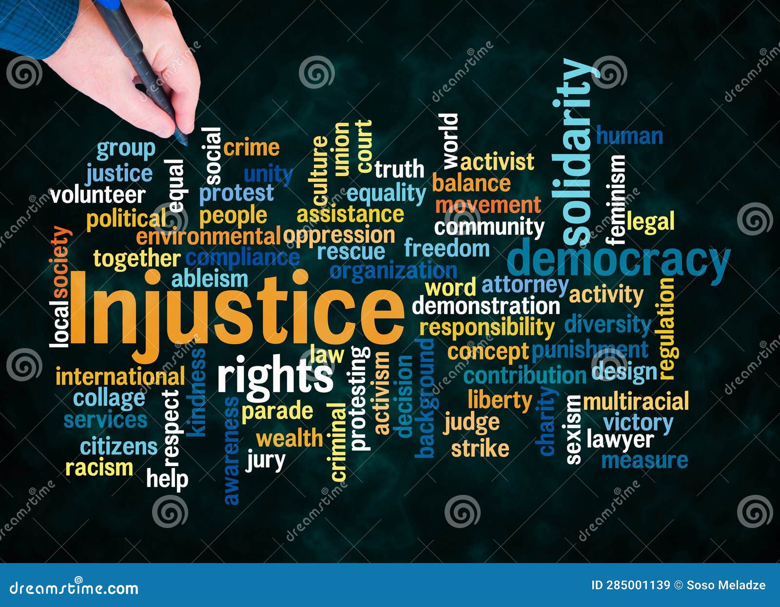 Word Cloud with INJUSTICE Concept Create with Text only Stock Image ...