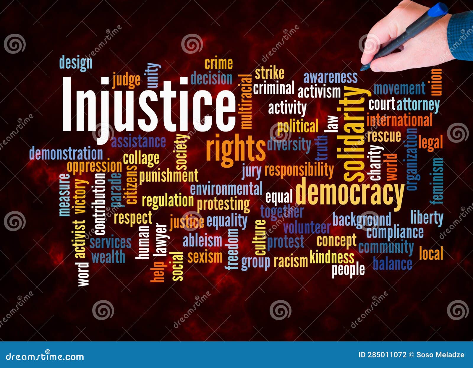 Word Cloud with INJUSTICE Concept Create with Text only Stock Photo ...