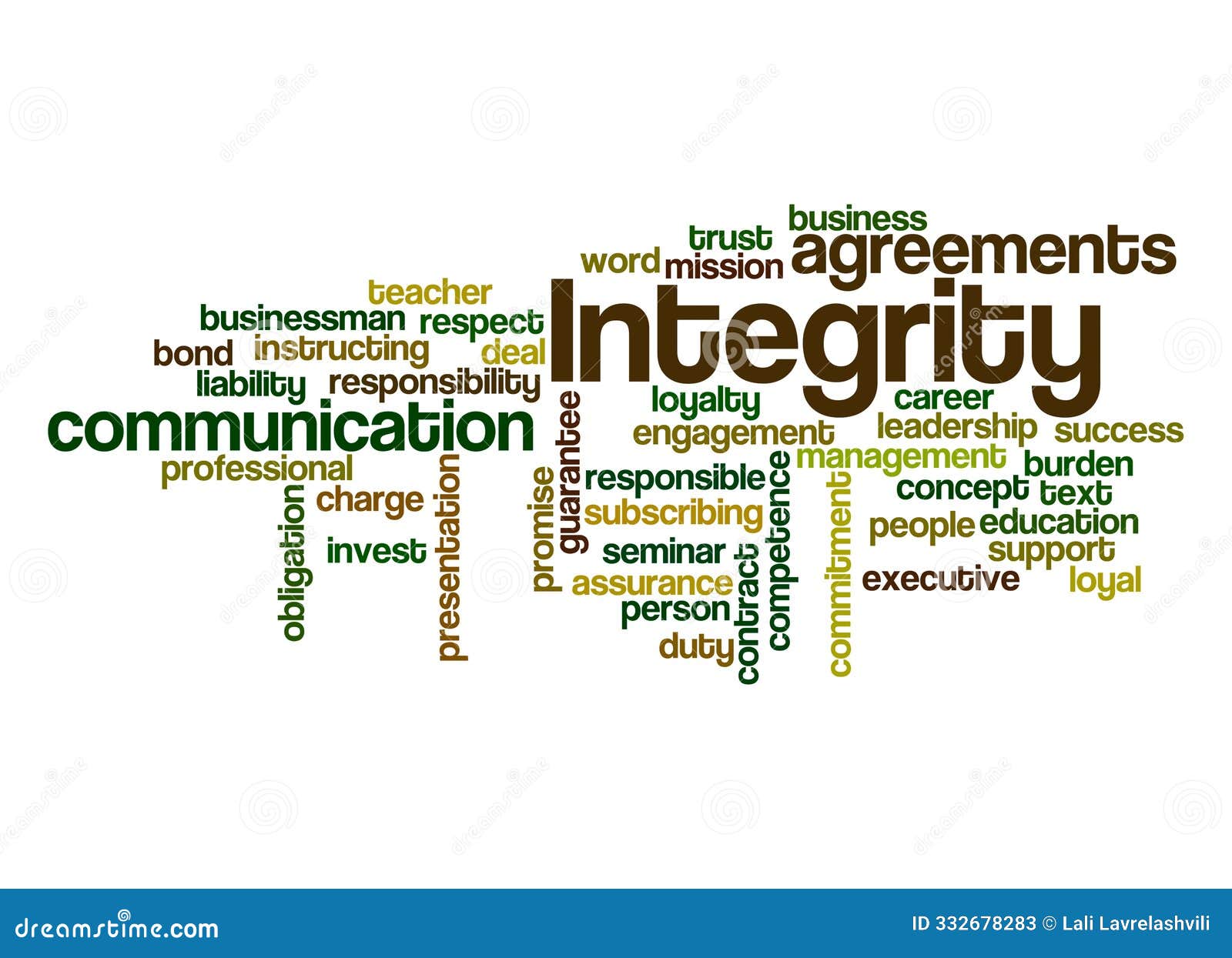Word Cloud with INTEGRITY Concept Stock Illustration - Illustration of person, commitment: 332678283