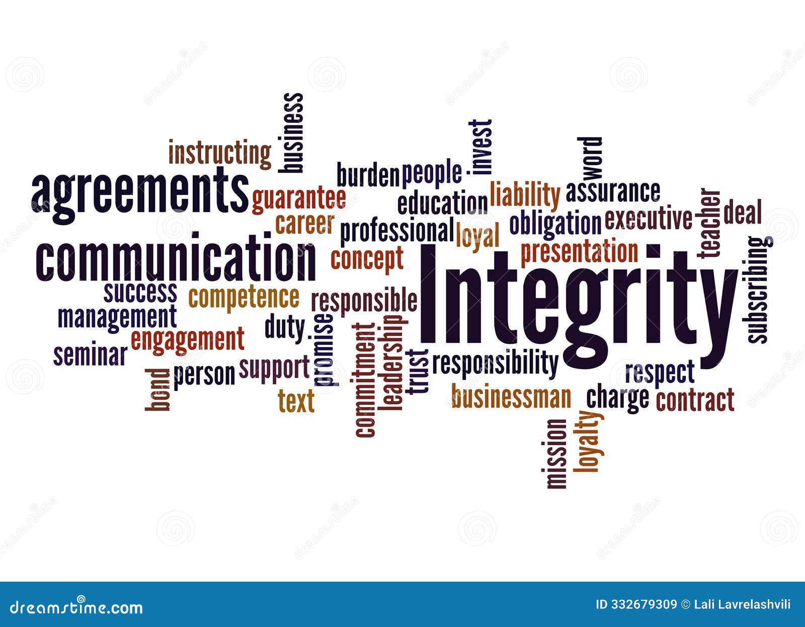 Word Cloud with INTEGRITY Concept Stock Image - Image of leadership ...