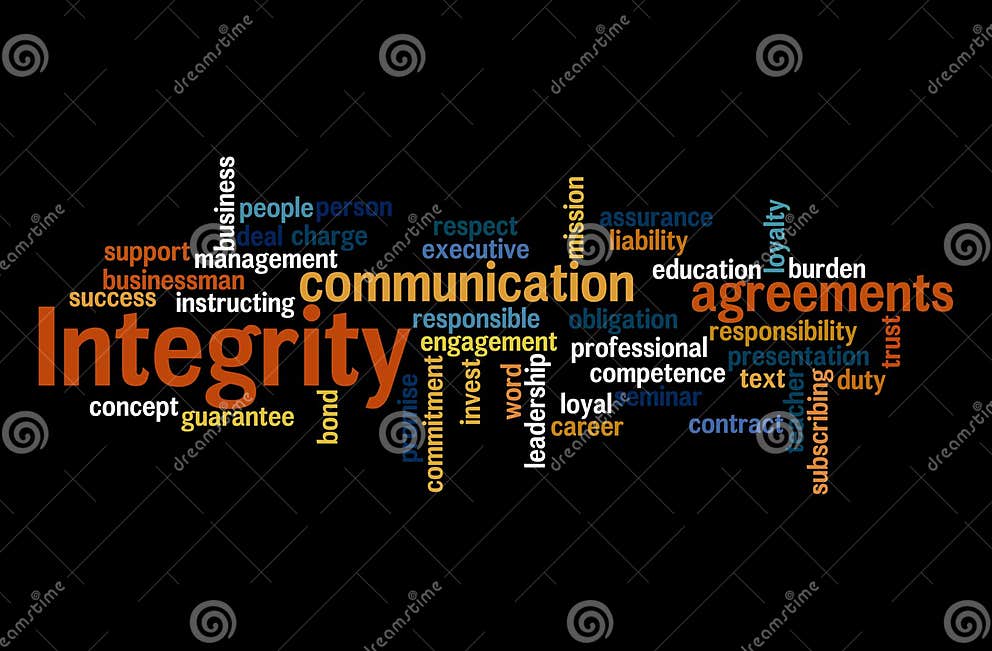 Word Cloud with INTEGRITY Concept Stock Image - Image of person ...