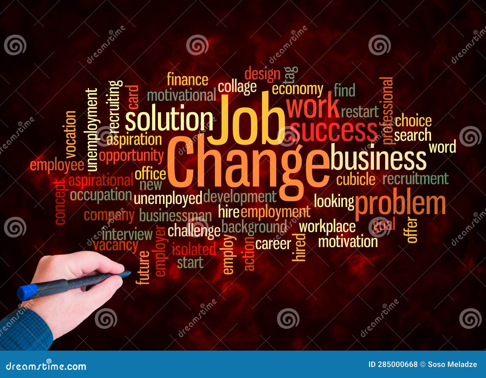 Word Cloud with JOB CHANGE Concept Create with Text only Stock Photo ...