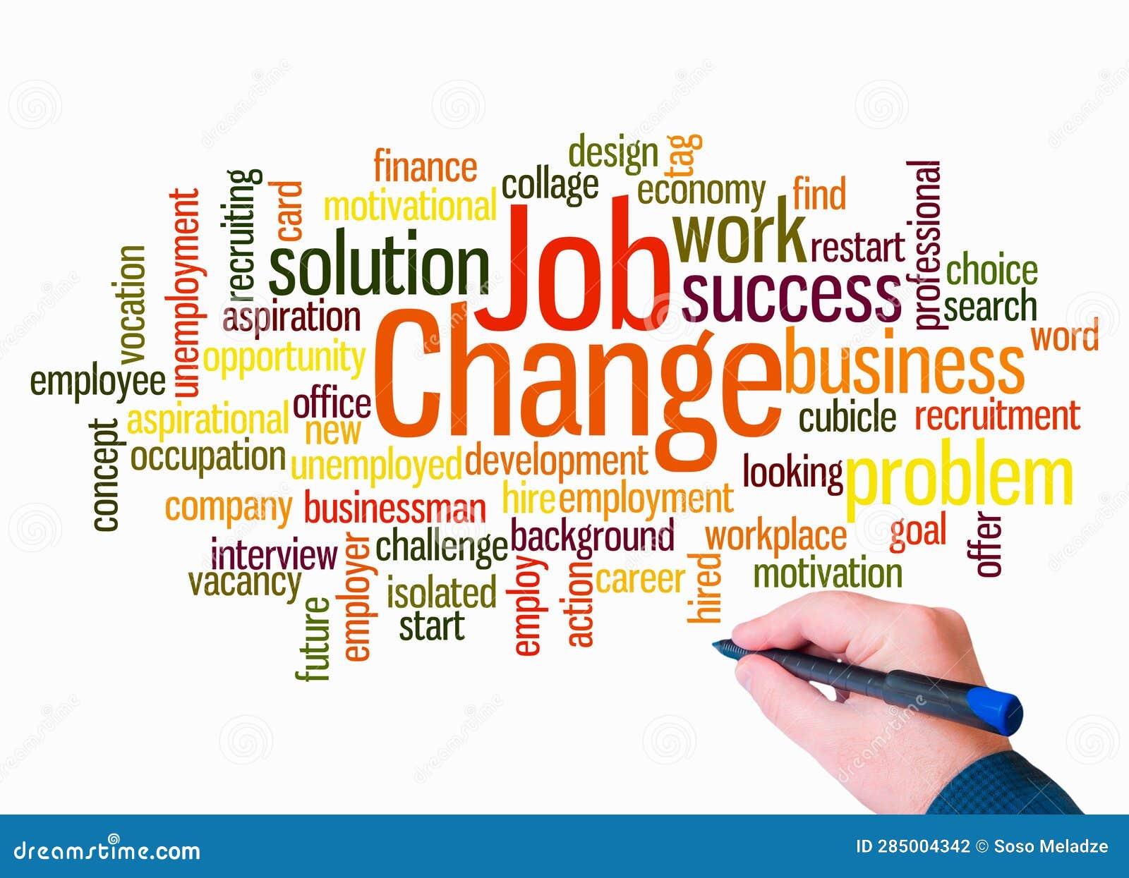 Word Cloud with JOB CHANGE Concept Create with Text only Stock Photo ...