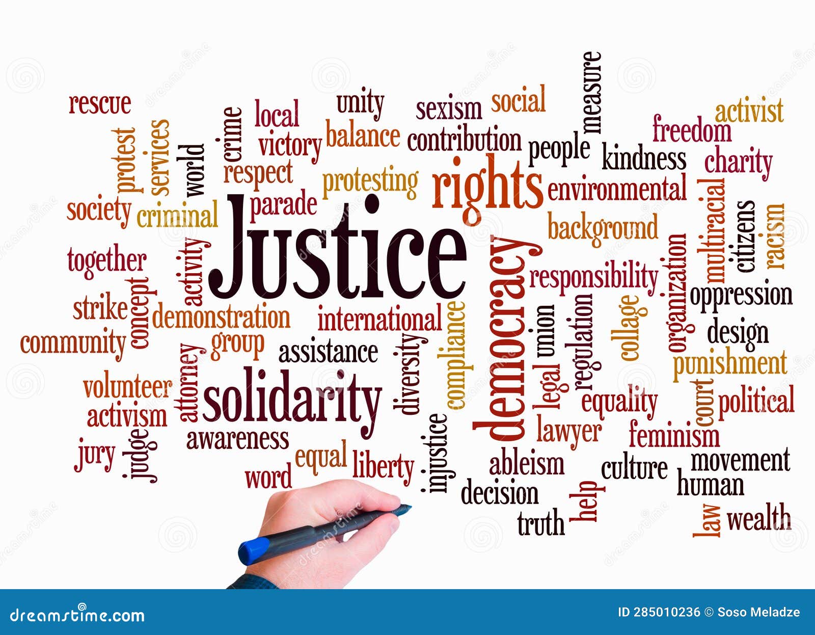 Word Cloud with JUSTICE Concept Create with Text only Stock Photo ...