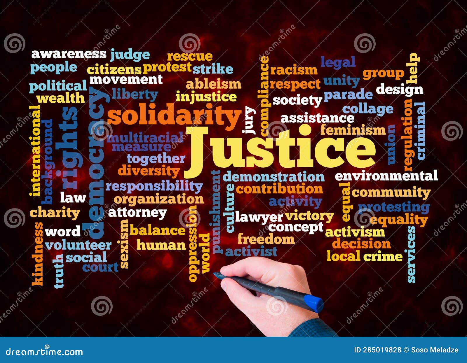 Word Cloud with JUSTICE Concept Create with Text only Stock Photo ...