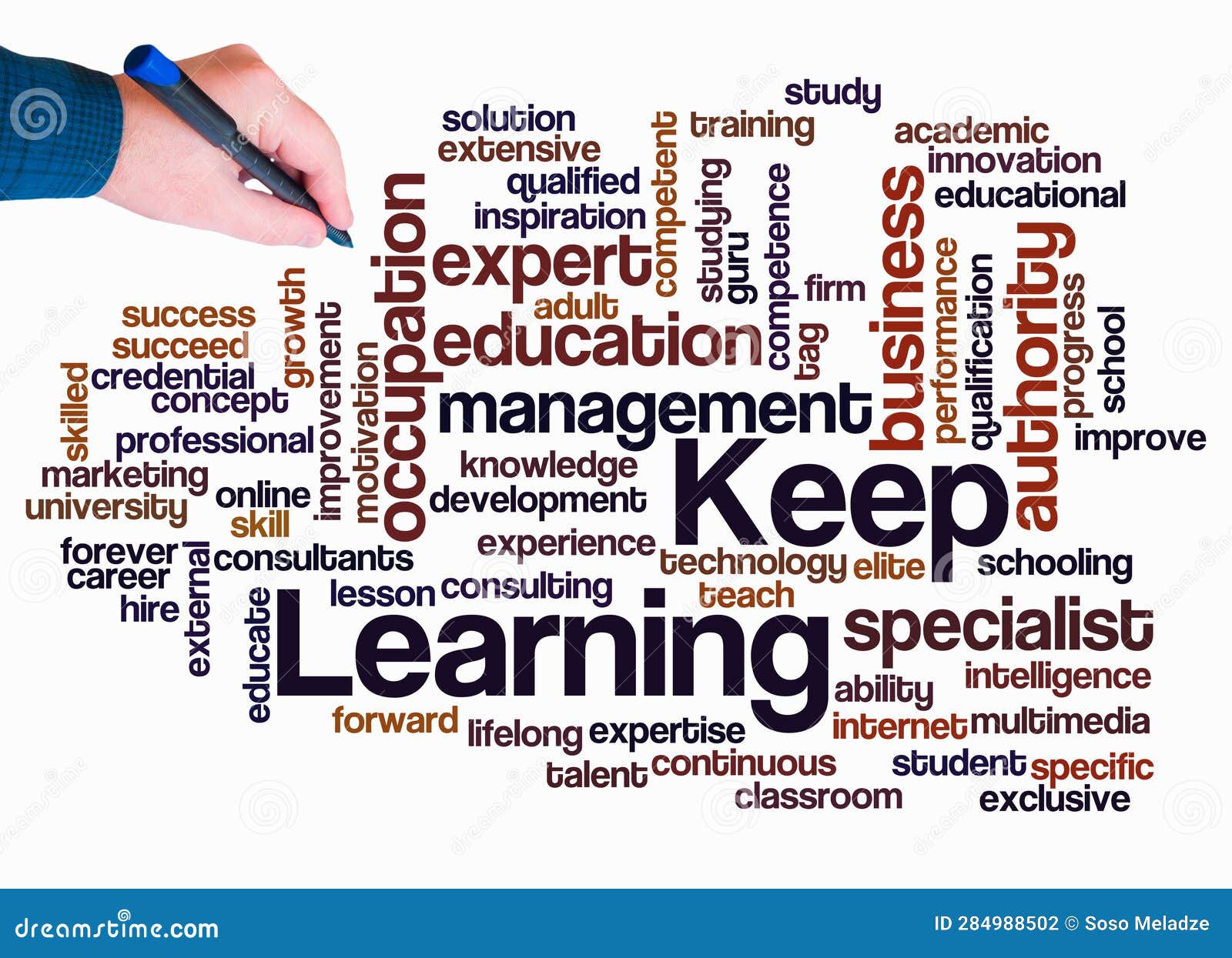 Word Cloud with KEEP LEARNING Concept Create with Text only Stock Photo ...