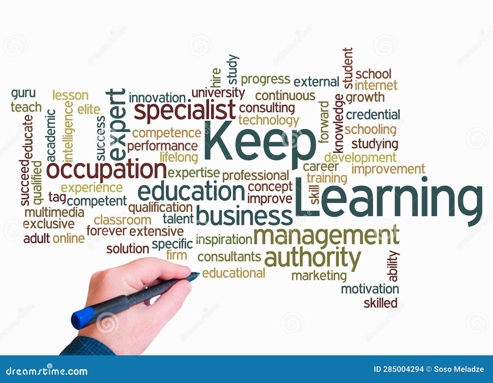 Word Cloud with KEEP LEARNING Concept Create with Text only Stock Photo ...