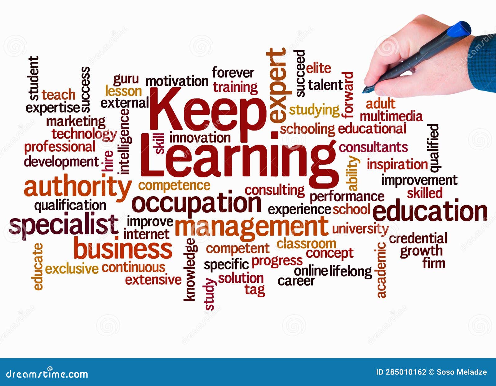 Word Cloud with KEEP LEARNING Concept Create with Text only Stock Photo ...