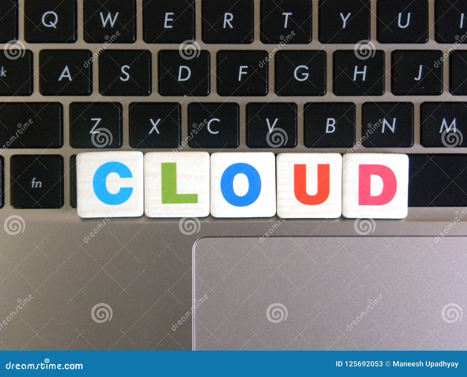 Word Cloud on Keyboard Background Stock Image - Image of information ...