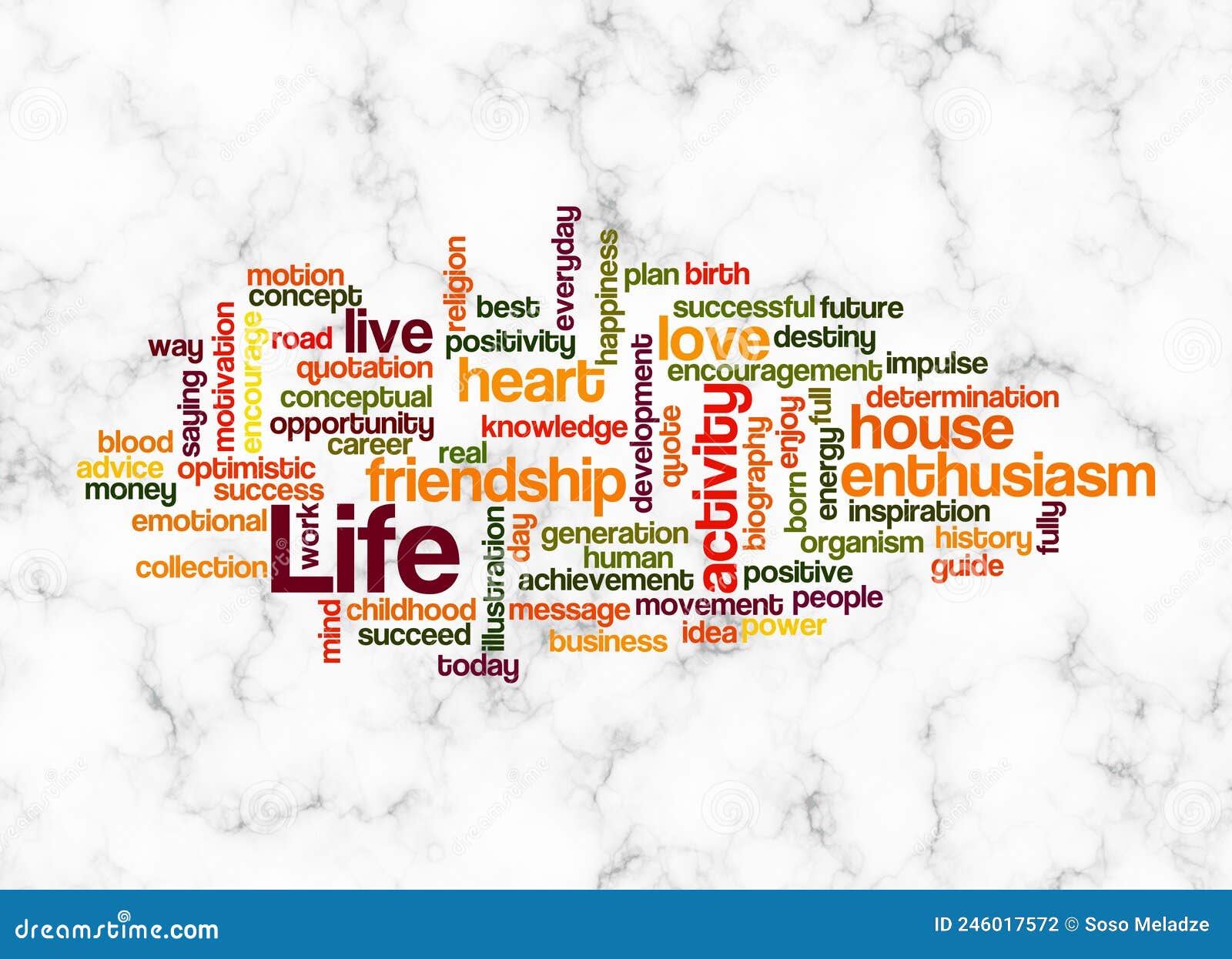 Word Cloud with LIFE Concept Create with Text only Stock Illustration ...