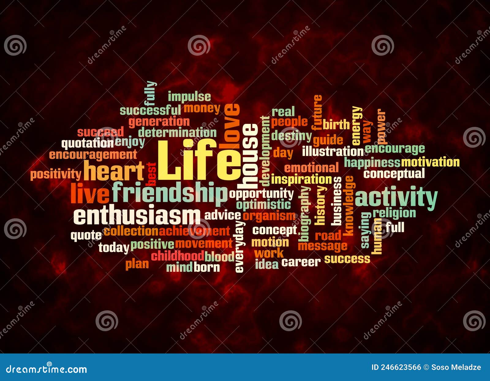Word Cloud with LIFE Concept Create with Text only Stock Illustration ...