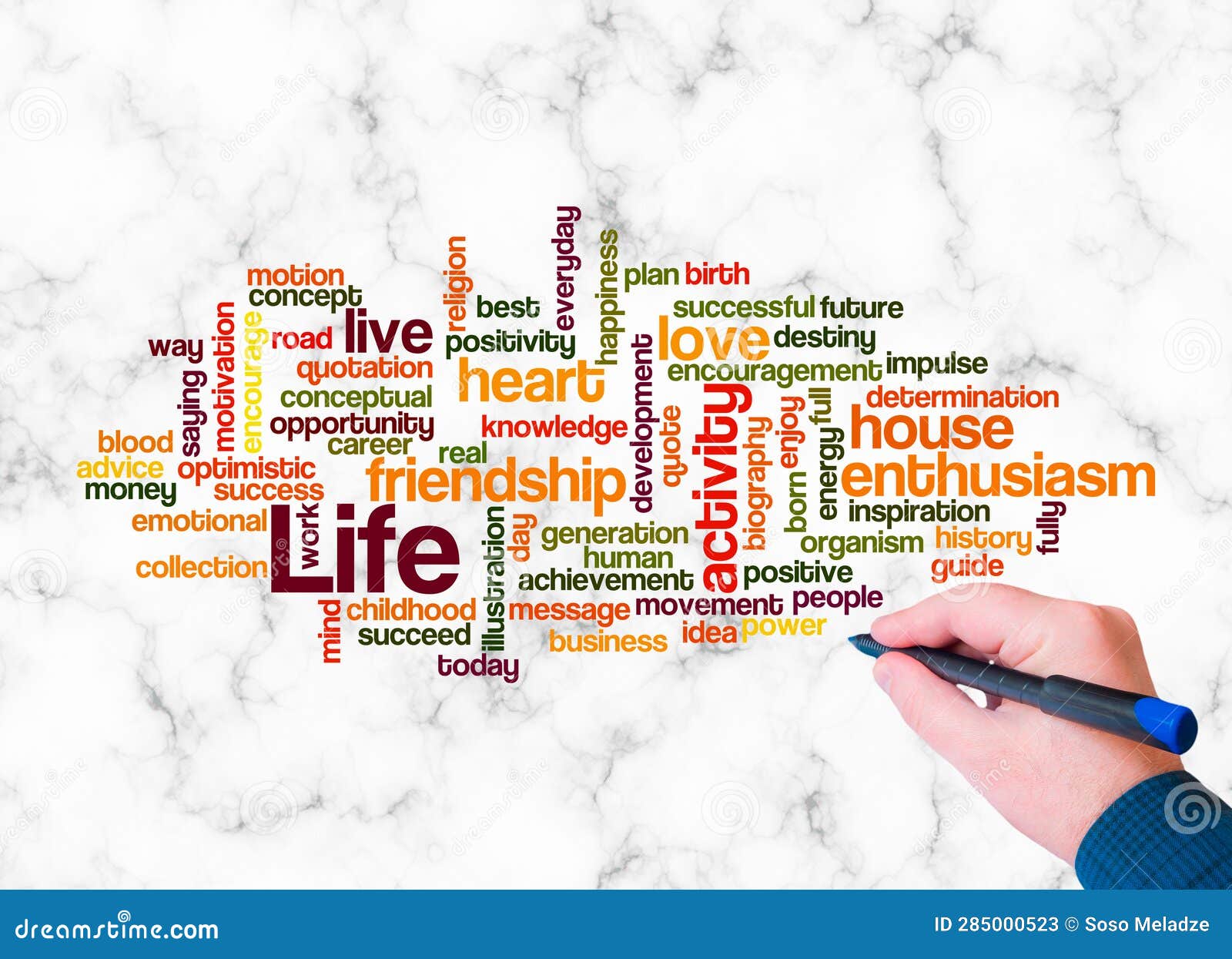 Word Cloud with LIFE Concept Create with Text only Stock Image - Image ...