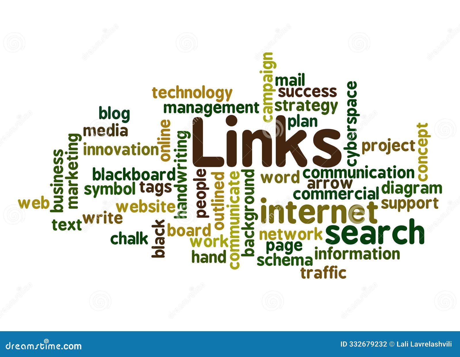 Word Cloud with LINKS Concept Stock Illustration - Illustration of ...