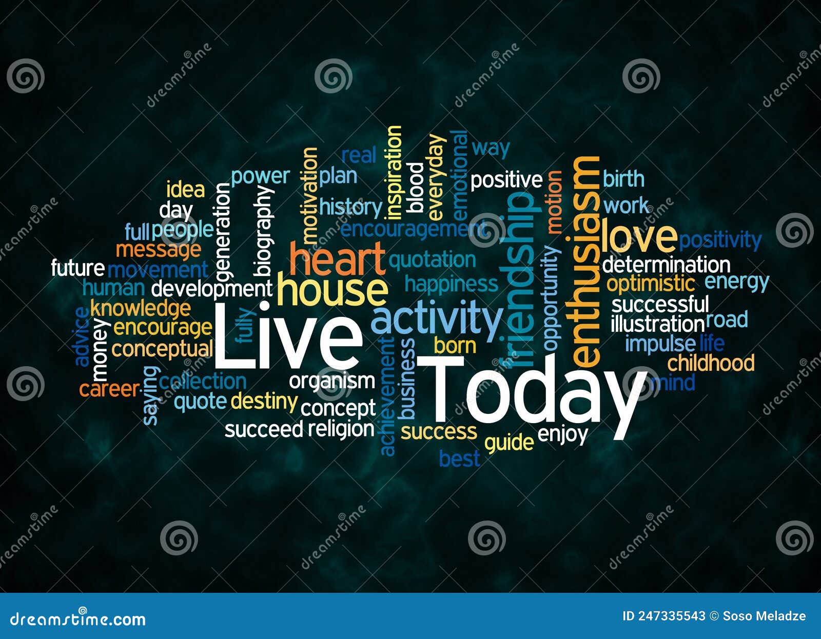 Word Cloud with LIVE TODAY Concept Create with Text only Stock ...