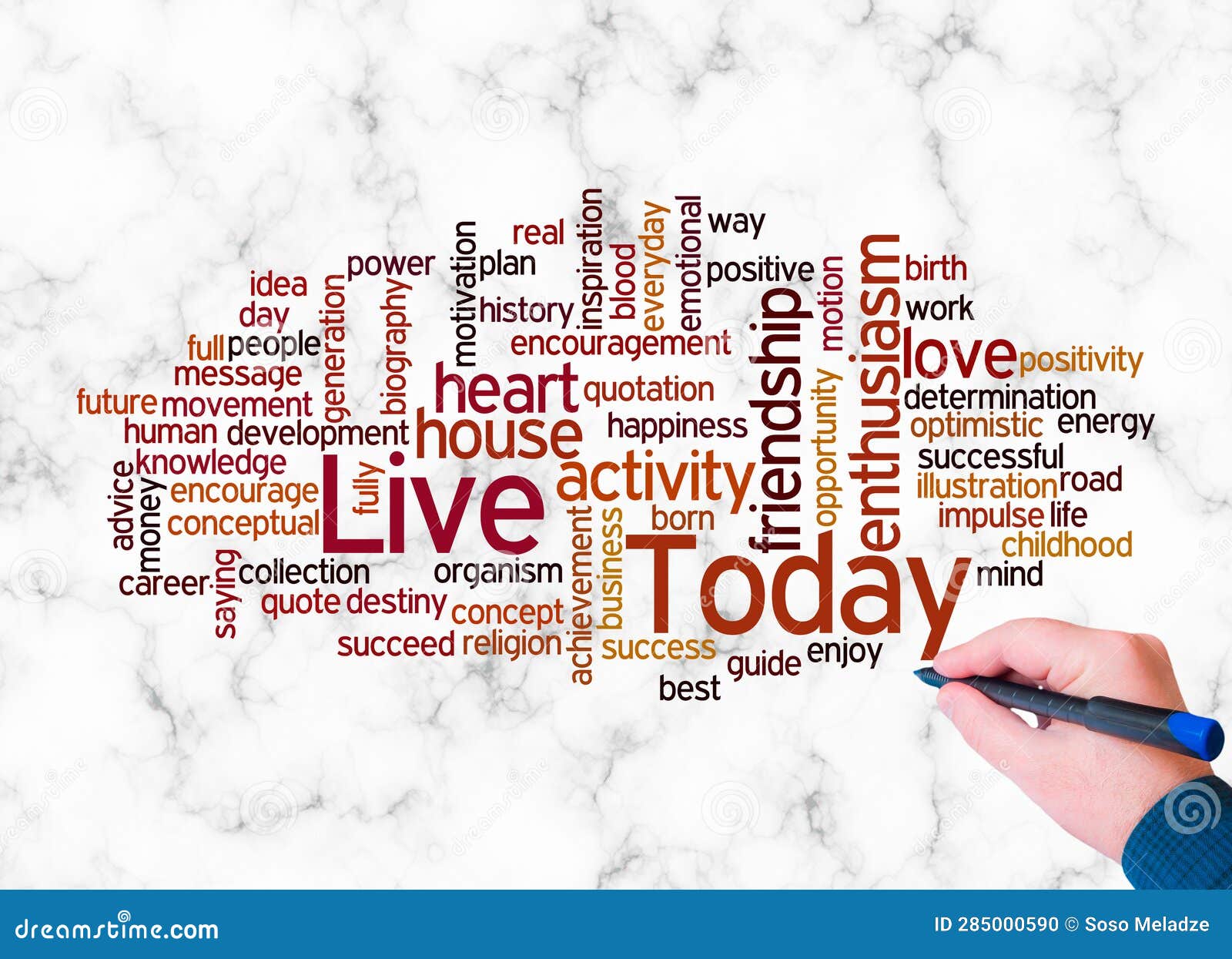 Word Cloud with LIVE TODAY Concept Create with Text only Stock Photo ...