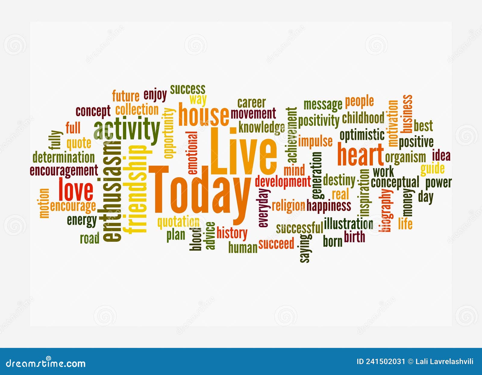 Word Cloud with LIVE TODAY Concept, Isolated on a White Background ...