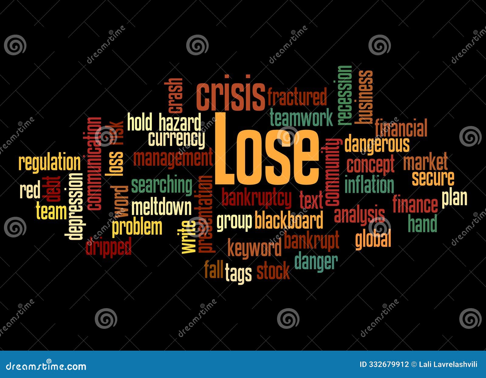 Word Cloud with LOSE Concept Stock Illustration - Illustration of ...