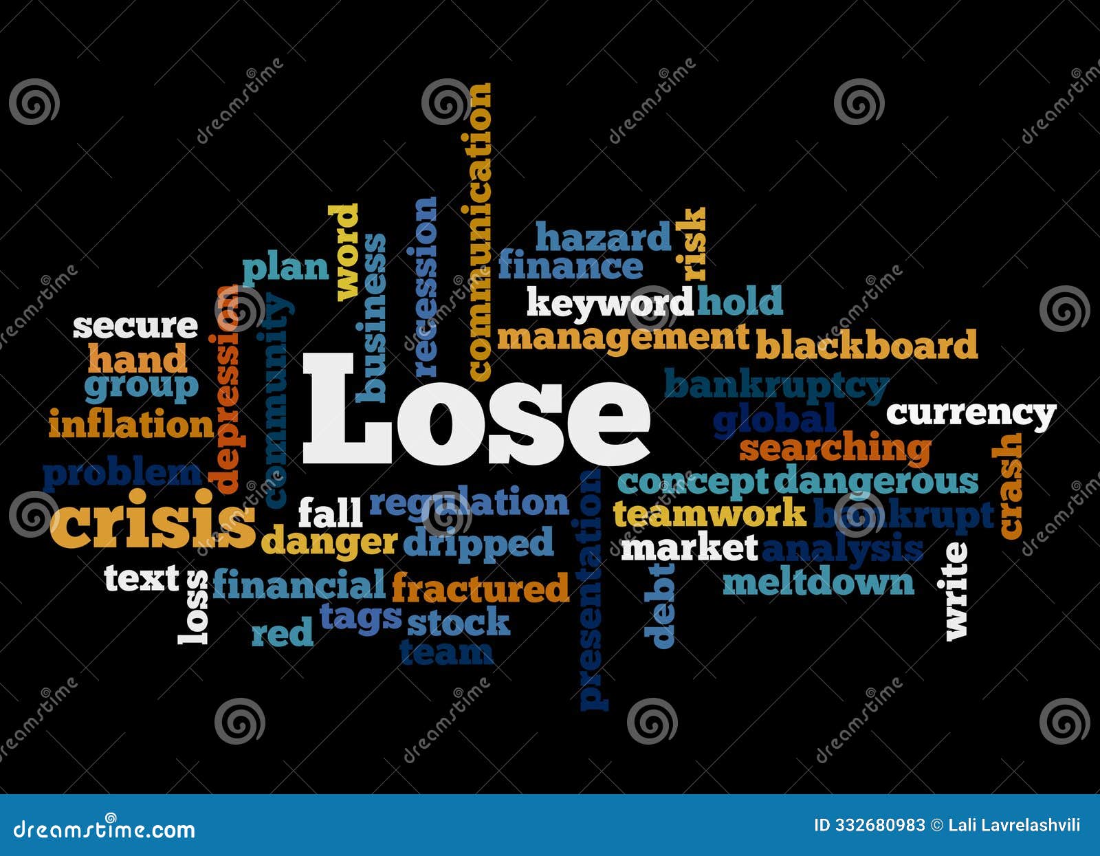 Word Cloud with LOSE Concept Stock Illustration - Illustration of ...