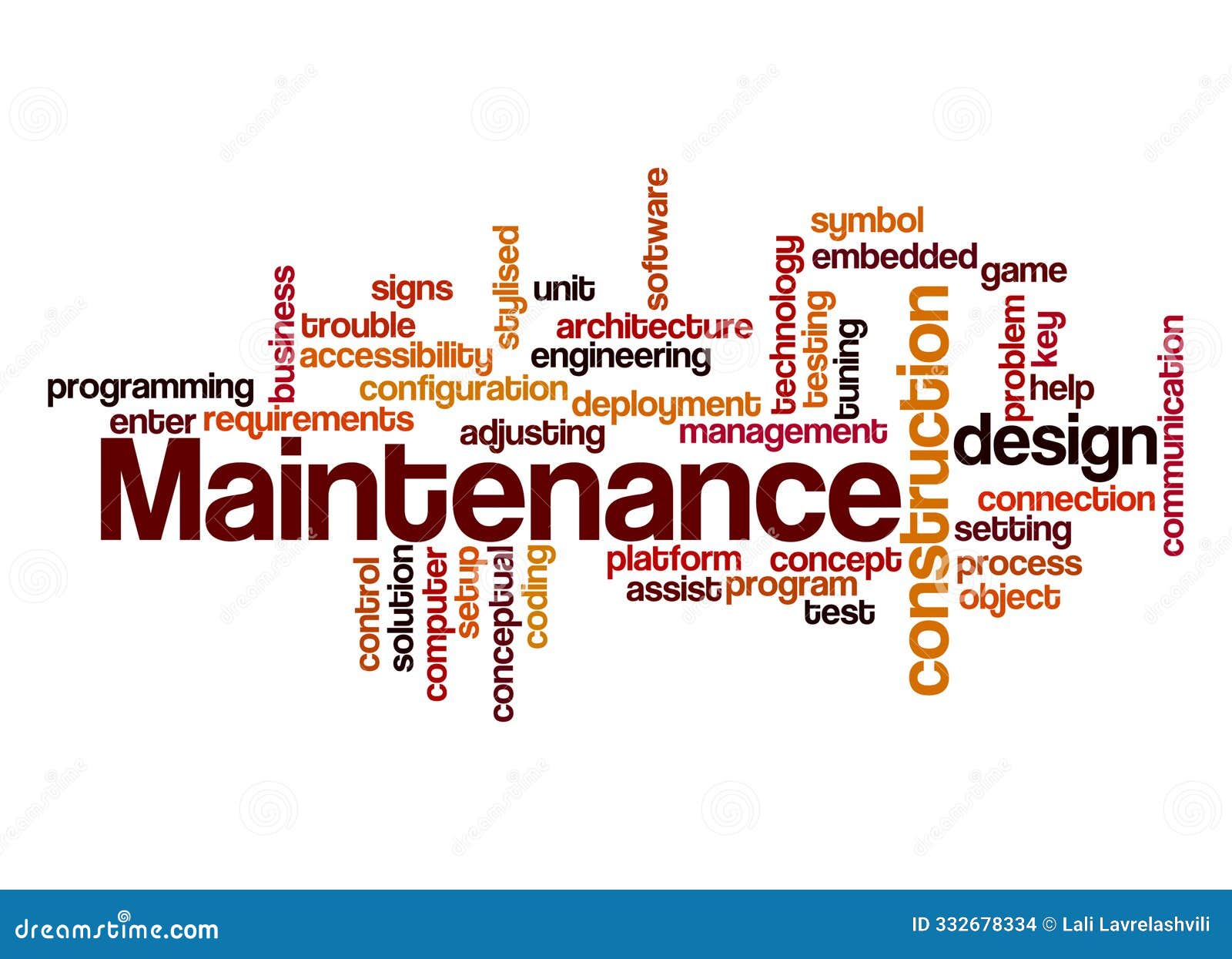 Word Cloud with MAINTENANCE Concept Stock Photo - Image of conceptual ...