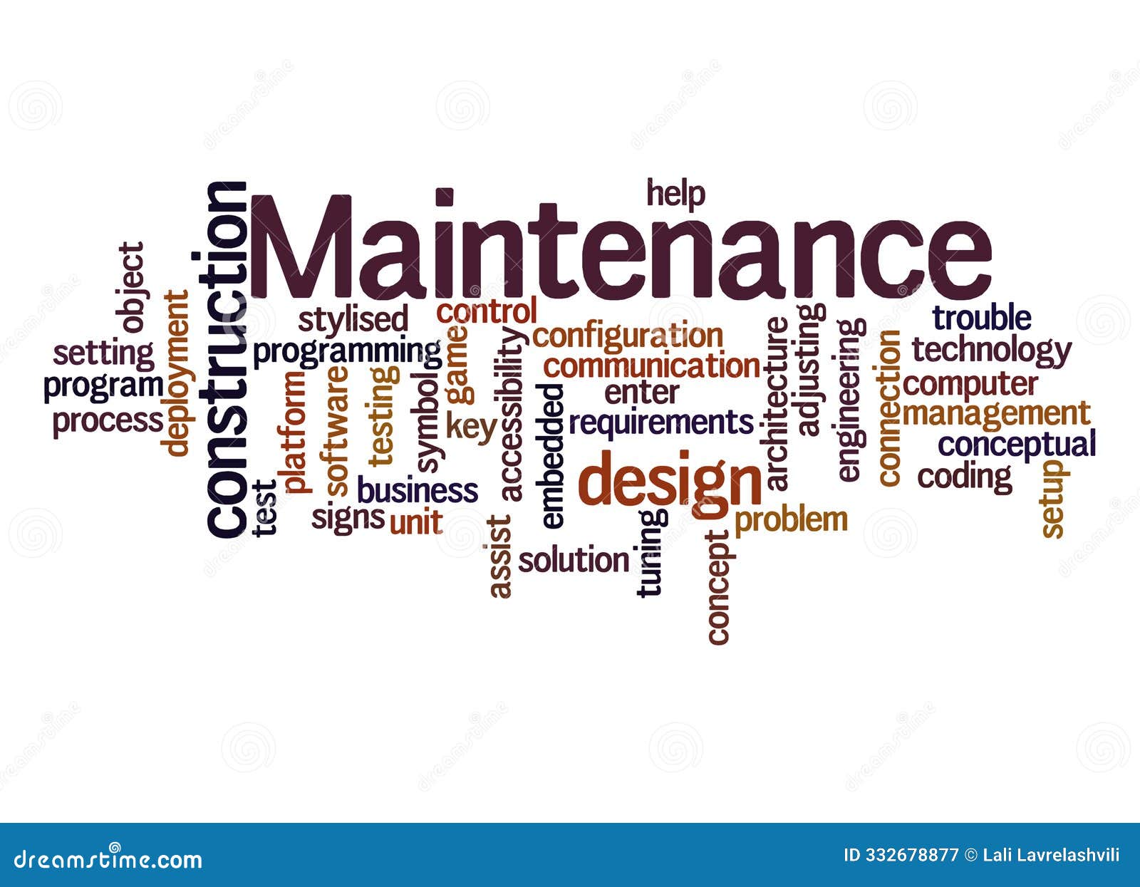 Word Cloud with MAINTENANCE Concept Stock Illustration - Illustration ...