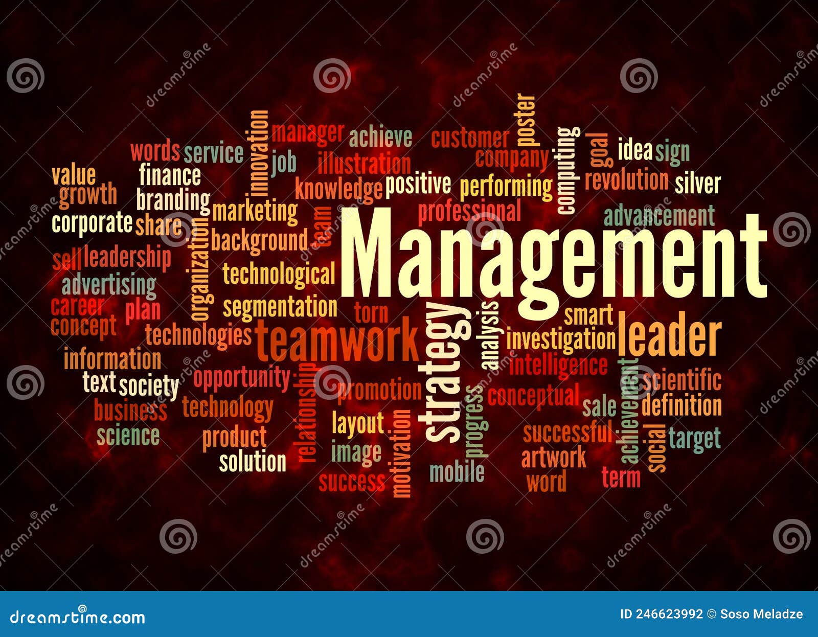 Word Cloud with MANAGEMENT Concept Create with Text only Stock ...