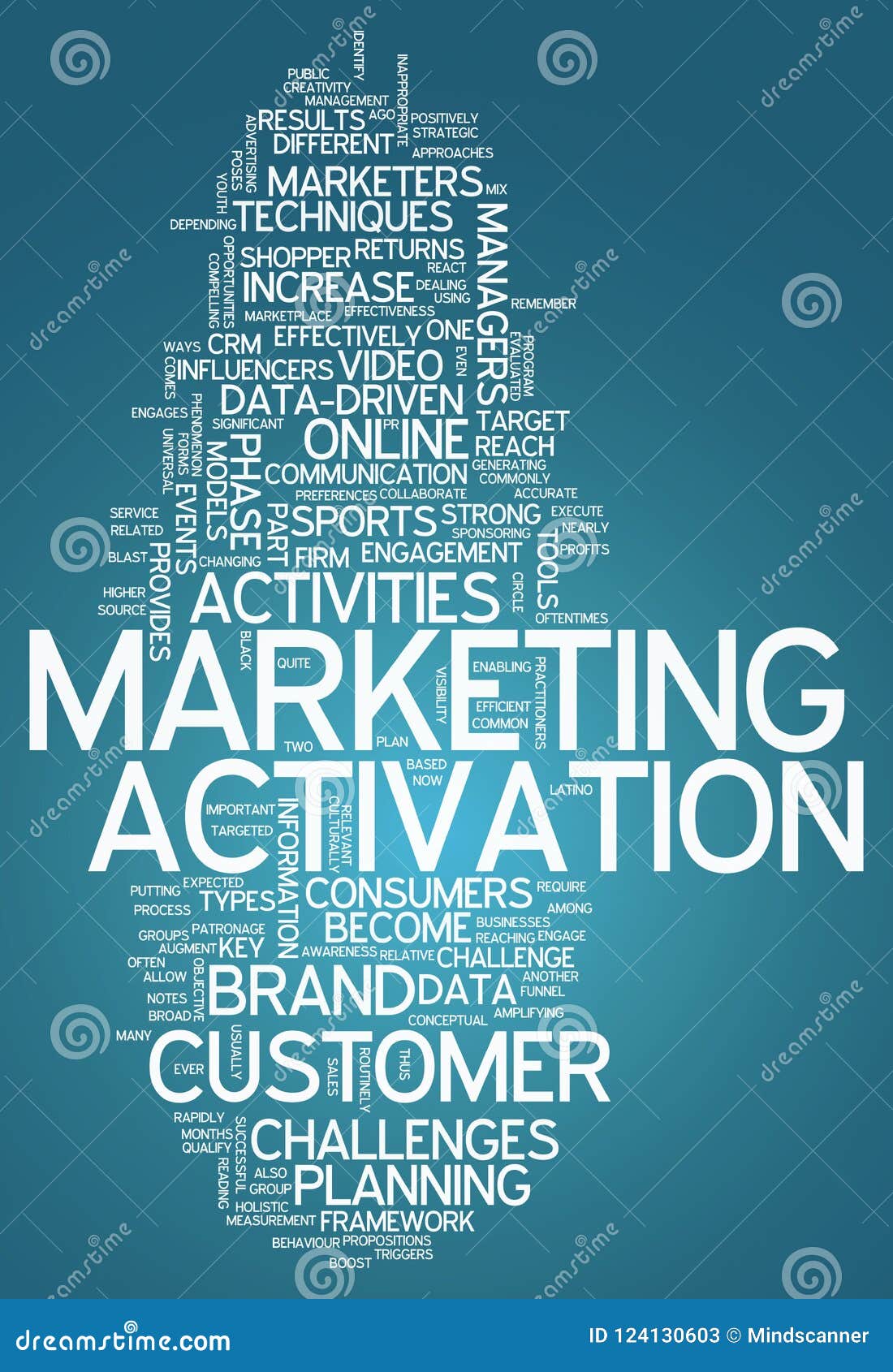 Word Cloud Marketing Activation Stock Illustration - Illustration of ...