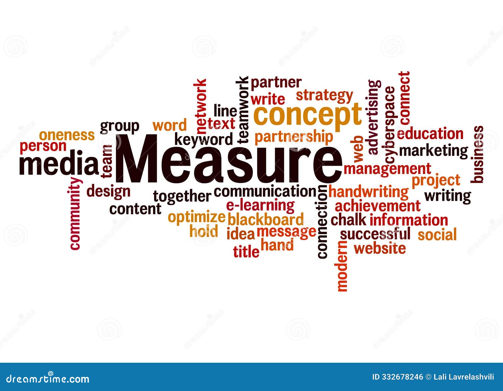 Word Cloud with MEASURE Concept Stock Illustration - Illustration of ...