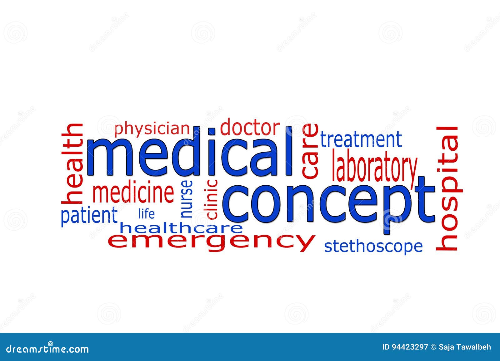 Word Cloud - Medical Concept Stock Illustration - Illustration of ...