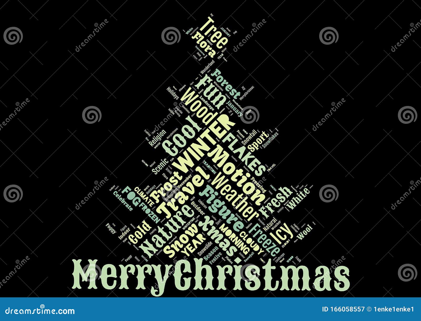 Word Cloud of Merry Christmas Stock Illustration - Illustration of ...