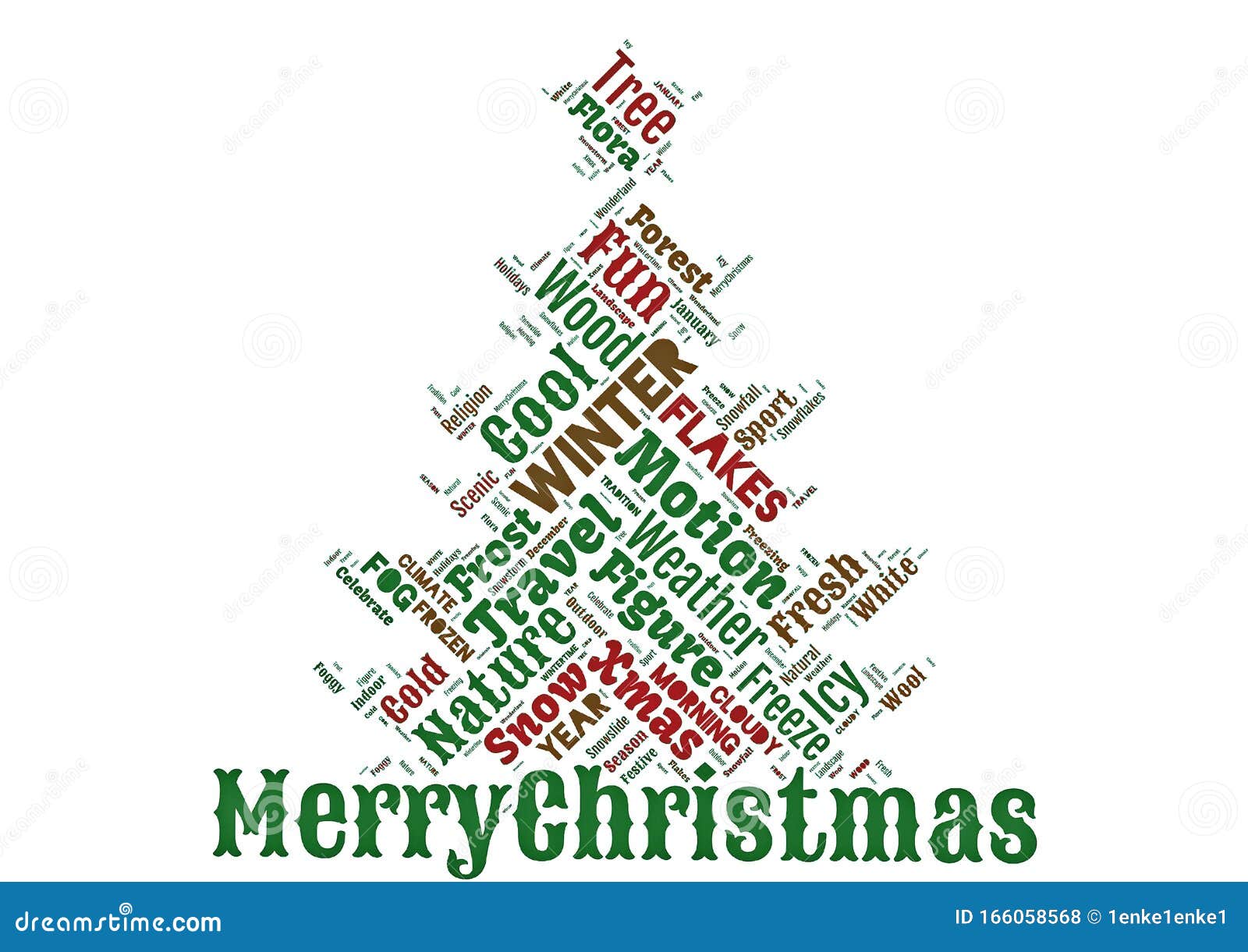 Word Cloud of Merry Christmas Stock Illustration - Illustration of ...