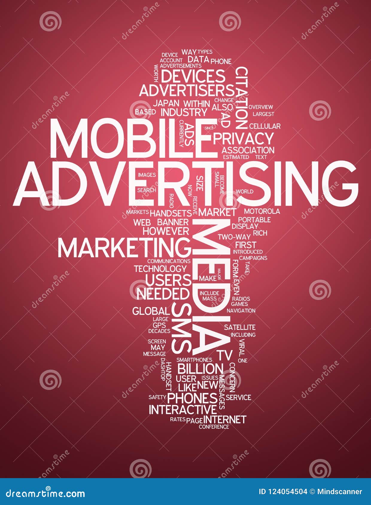 Word Cloud Mobile Advertising Stock Illustration - Illustration of ...