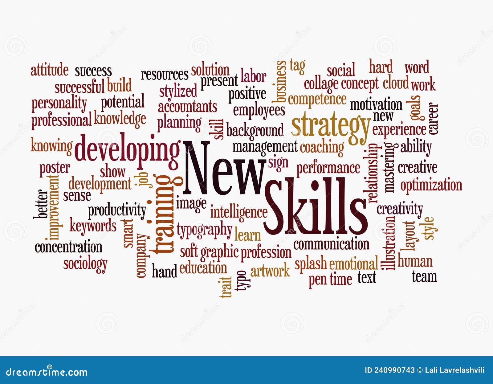 Word Cloud with NEW SKILLS Concept, Isolated on a White Background ...
