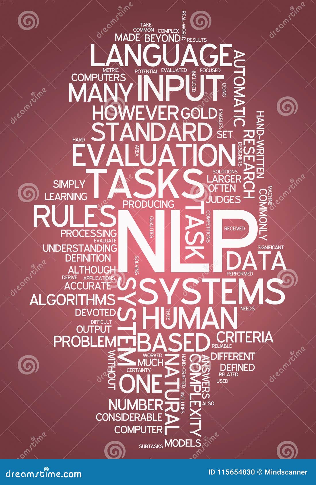 Word Cloud NLP stock illustration. Illustration of computer - 115654830