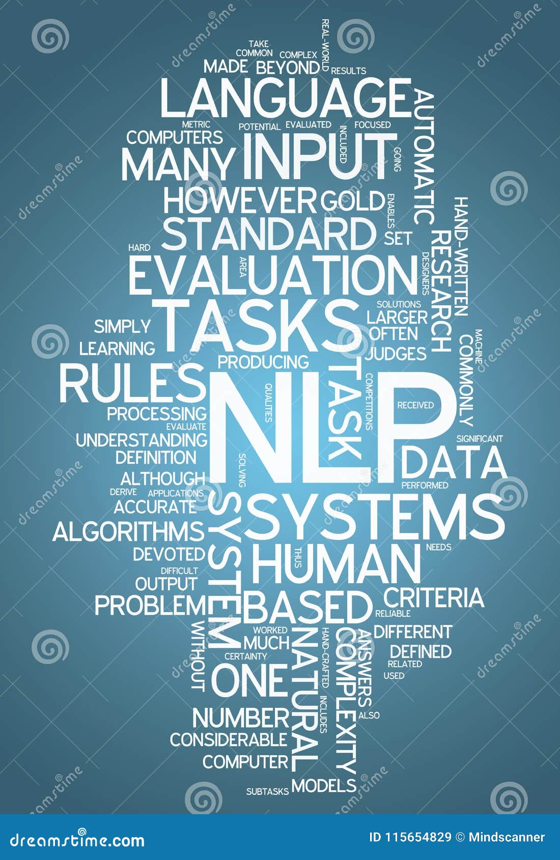 Word Cloud NLP stock illustration. Illustration of collage - 115654829
