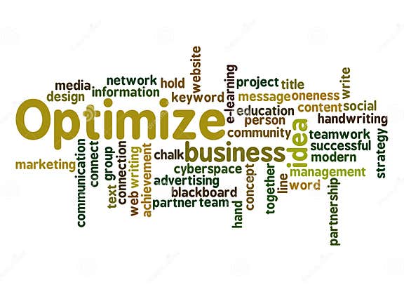Word Cloud with OPTIMIZE Concept Stock Image - Image of achievement ...