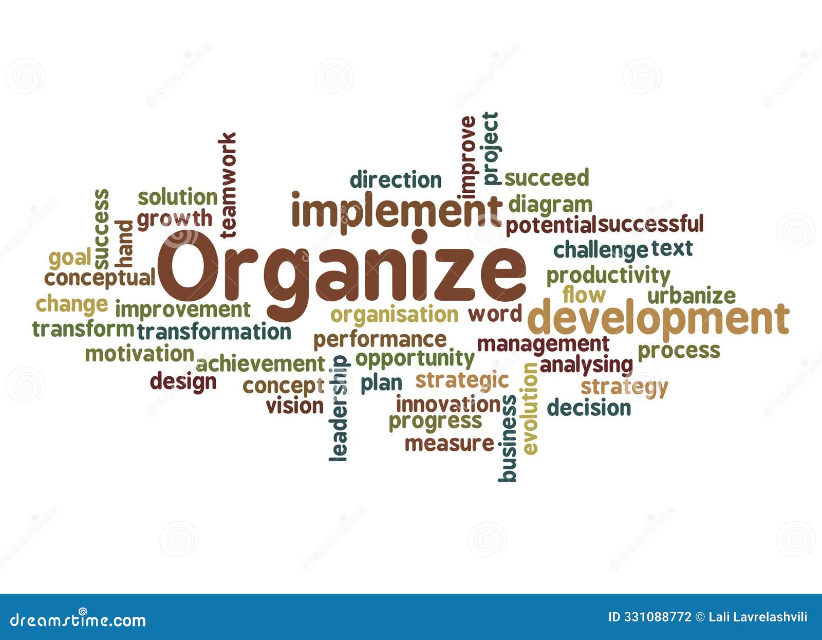 Word Cloud with ORGANIZE Concept Stock Photo - Image of improve ...