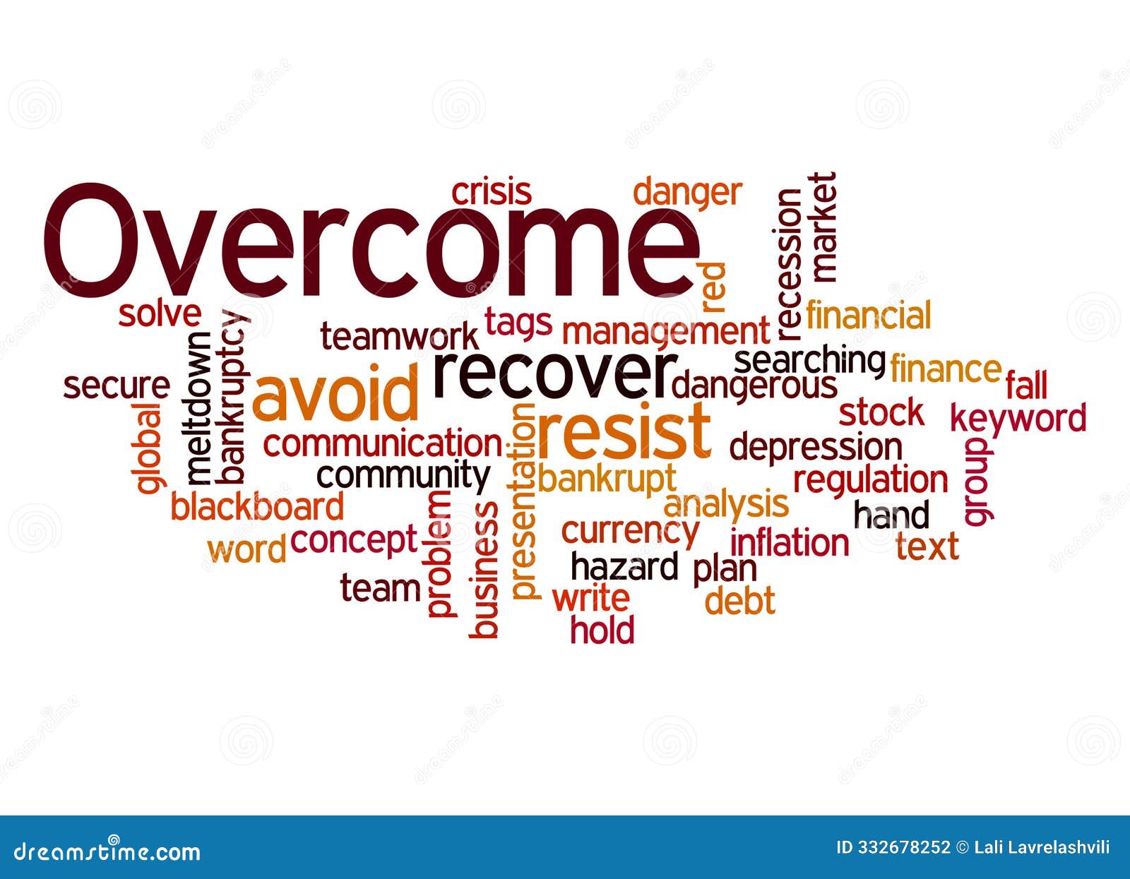 Word Cloud with OVERCOME Concept Stock Illustration - Illustration of ...