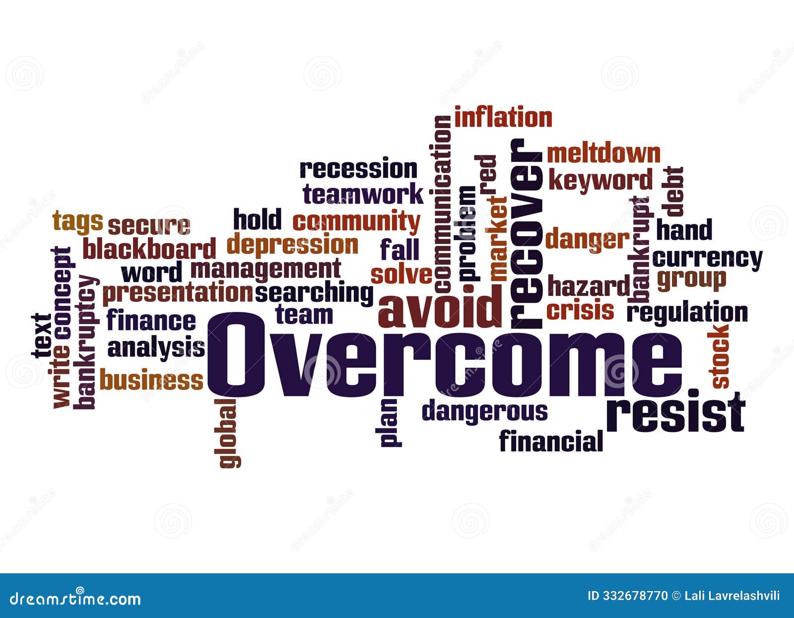 Word Cloud with OVERCOME Concept Stock Photo - Image of meltdown ...