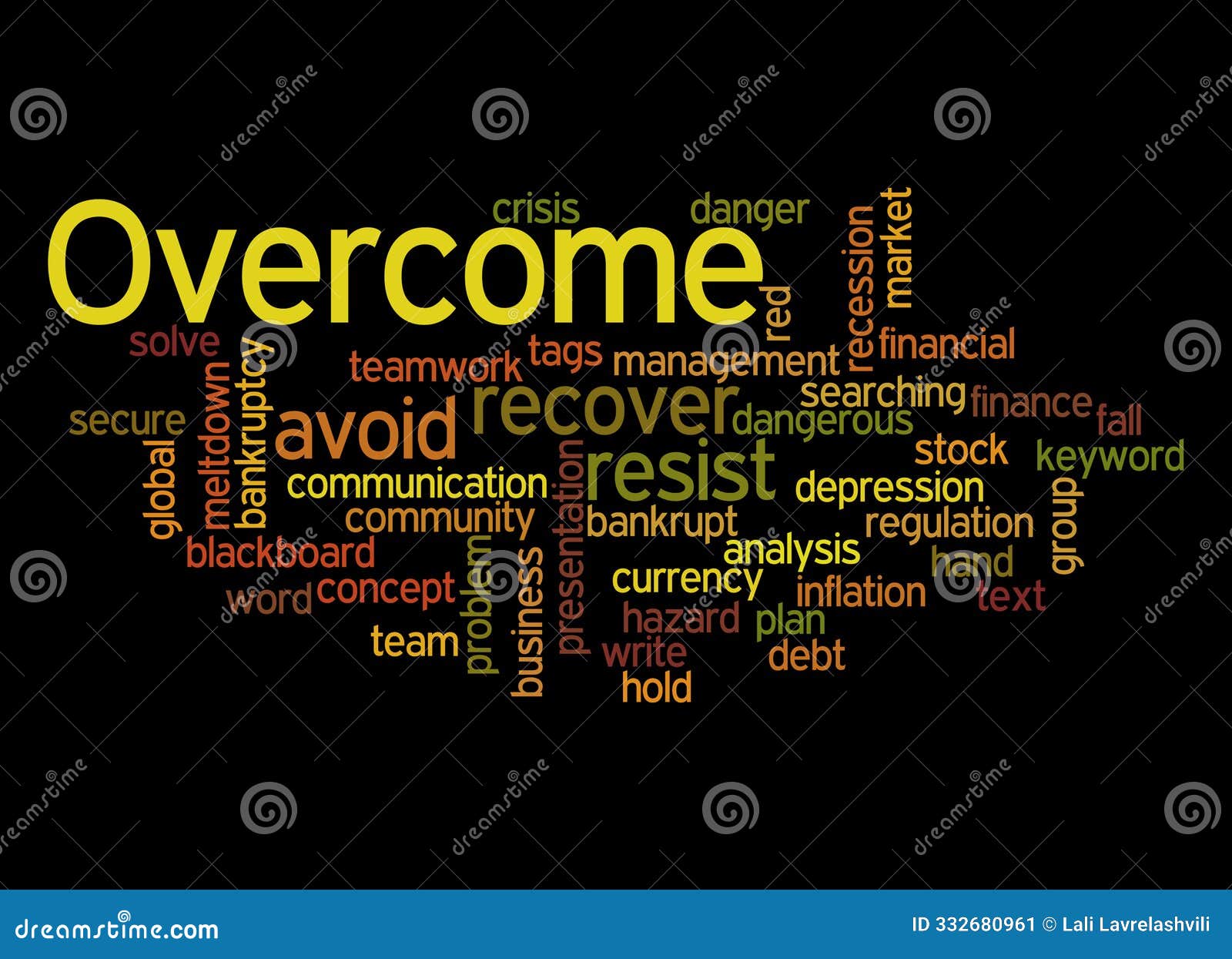 Word Cloud with OVERCOME Concept Stock Illustration - Illustration of ...