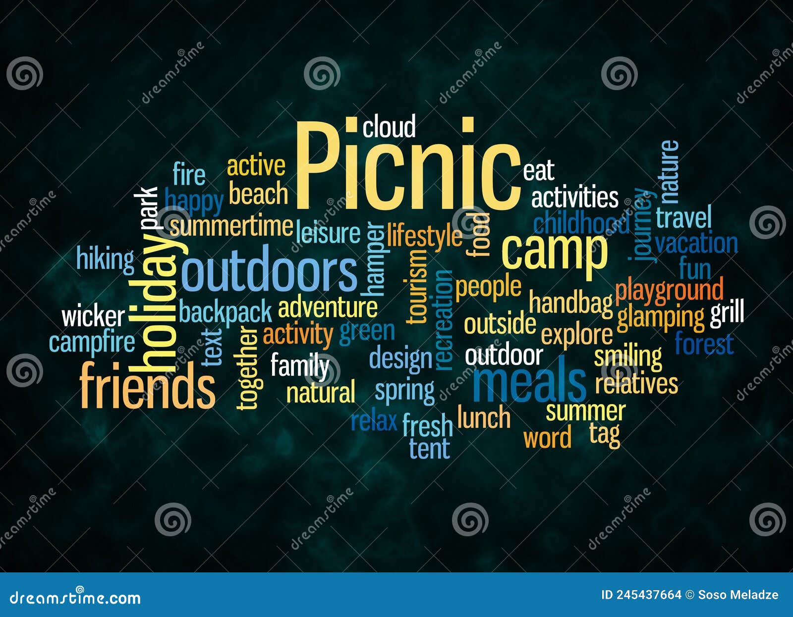 Word Cloud with PICNIC Concept Create with Text only Stock Illustration ...