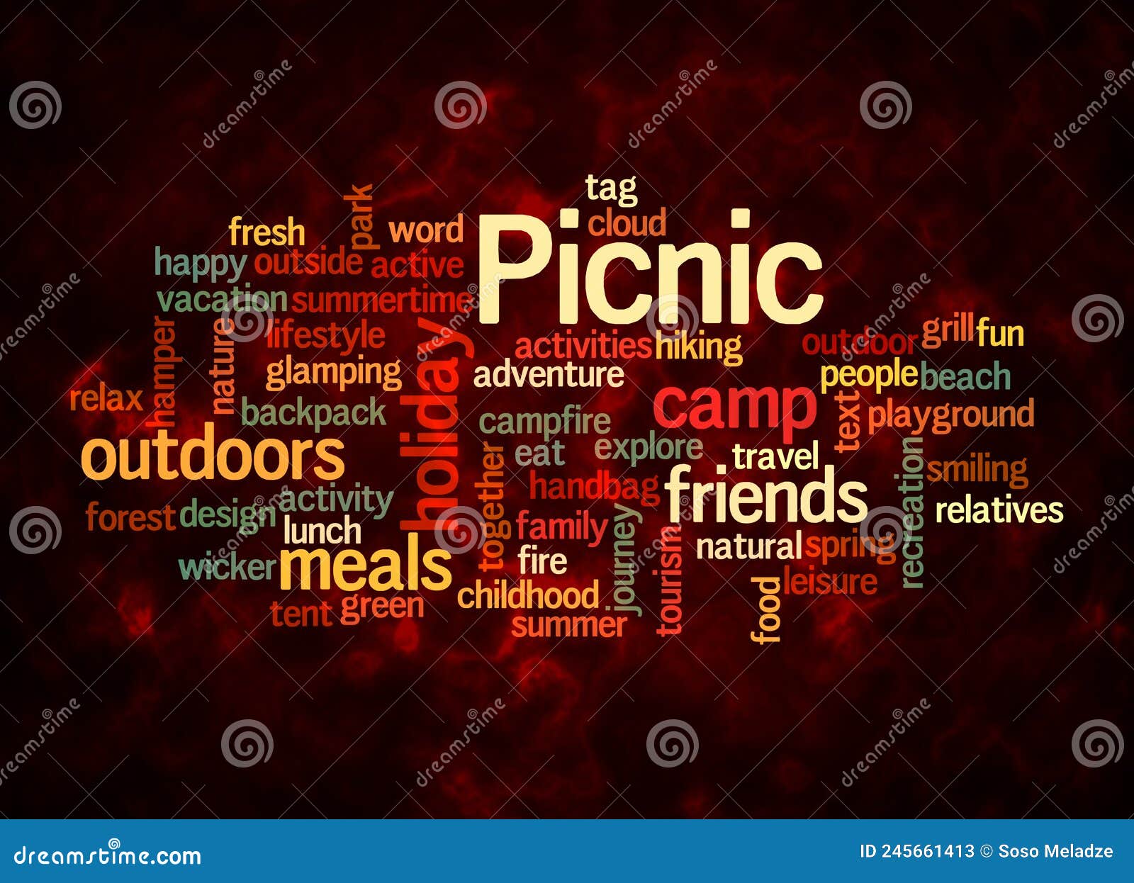 Word Cloud with PICNIC Concept Create with Text only Stock Illustration ...