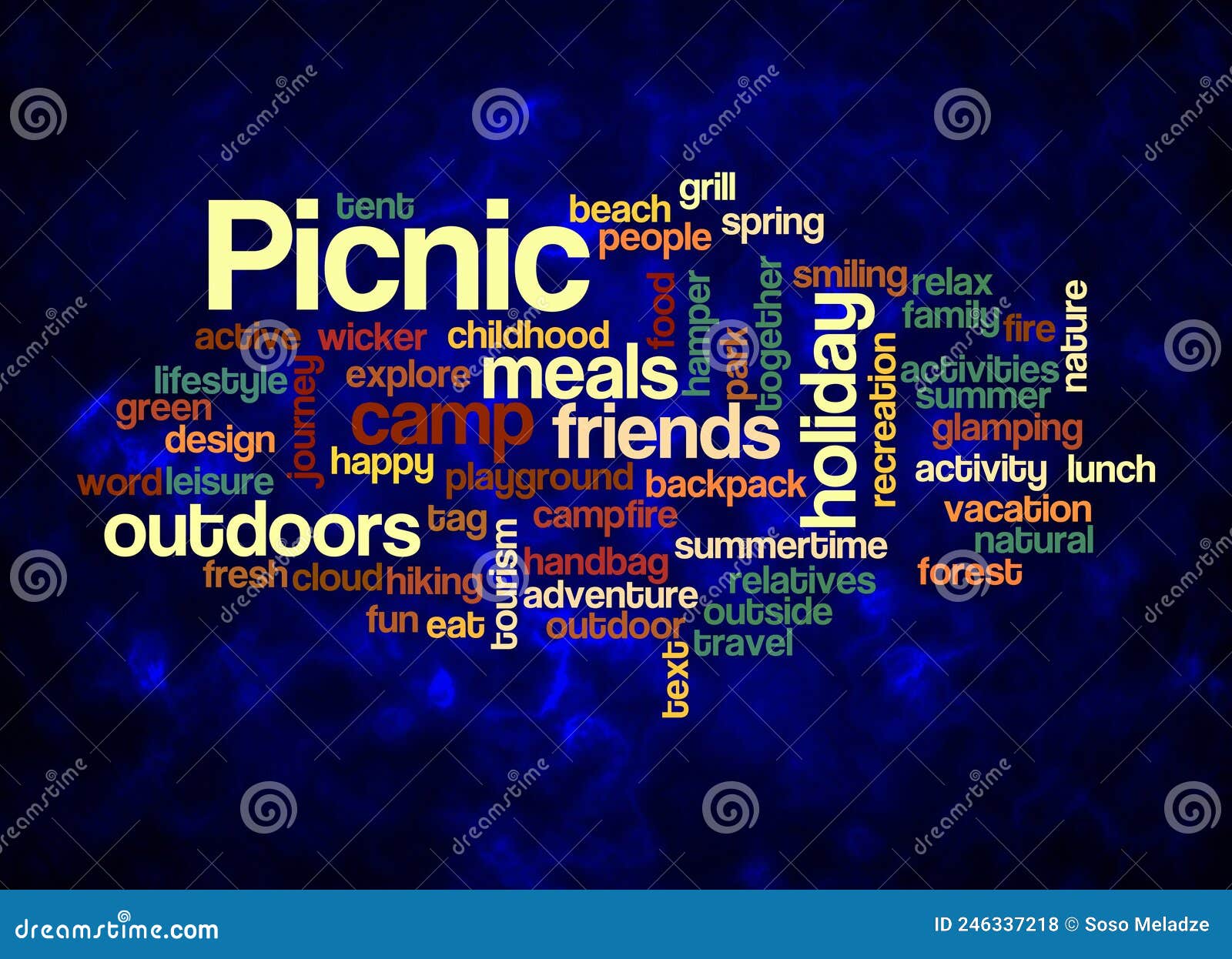 Word Cloud with PICNIC Concept Create with Text only Stock Illustration ...