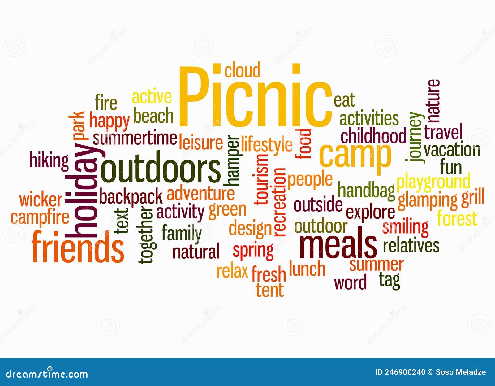 Word Cloud with PICNIC Concept Create with Text only Stock Illustration ...