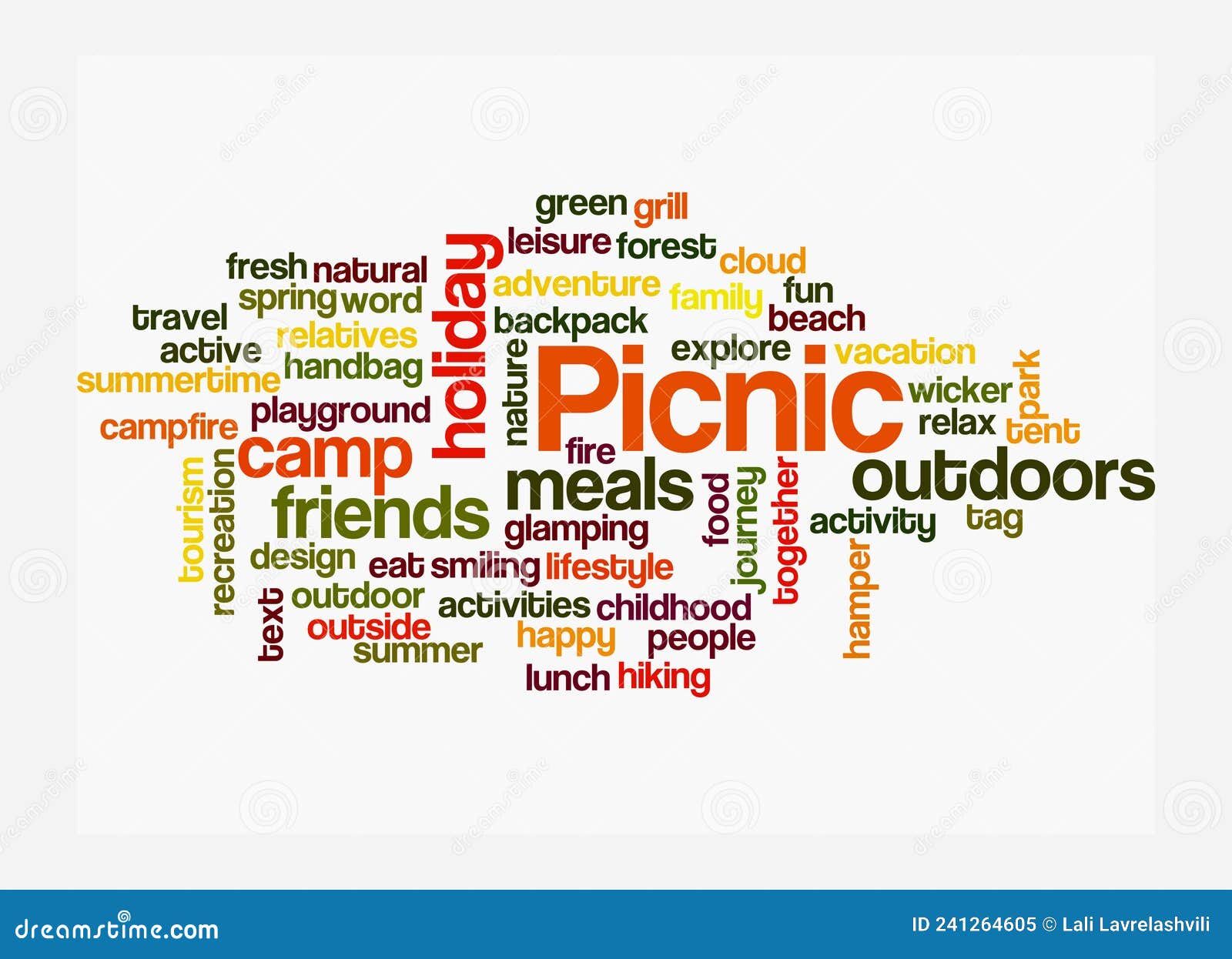 Word Cloud with PICNIC Concept, Isolated on a White Background Stock ...