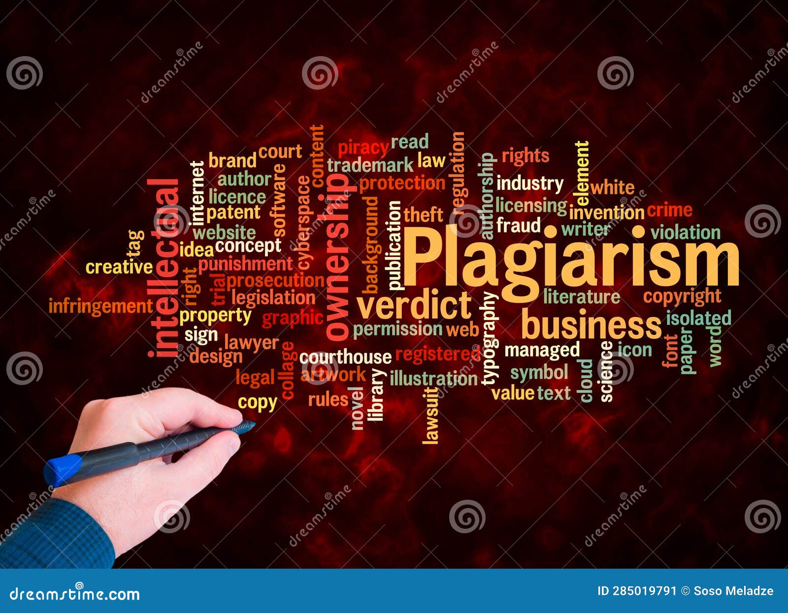 Word Cloud with PLAGIARISM Concept Create with Text only Stock Image ...